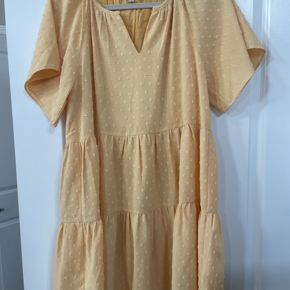 Joy Joy | Dresses | Joy Joy Yellow Tiered Midi Sundress | Poshmark